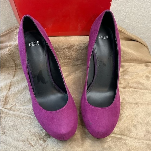 Elle | Shoes | Elle Pinkpurplenavy Blue Heels | Poshmark